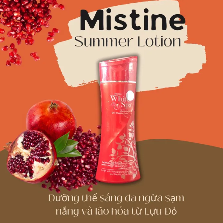MISTINE Pomegranate WHITE SPA Sunblock Summer UV3 WHITENING Body Lotion ...