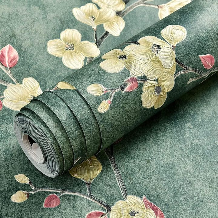 1pc 3m/Roll Green Leaf Contact Paper Floral Peel and Stick Wallpaper ...