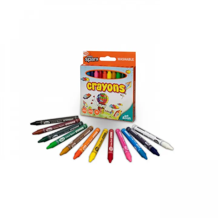 ATLAS 12 COLOUR SPARX GEL CRAYONS - 0144 | Daraz.lk