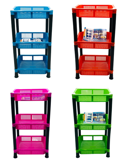 Vegetable Rack 3 tier Plastic 3 Layer Vegetable Rack Kitchen Food Multi ...