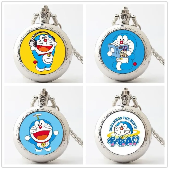 Cartoon Cute Doraemon A Dream Ding Dong Cat Pocket Watch Hanging Watch ...
