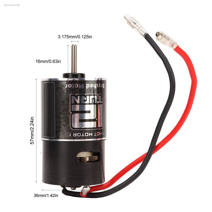 Anrushide Brushed Motor 12T 550 for ARRMA Mega 1/10 for Granite ...