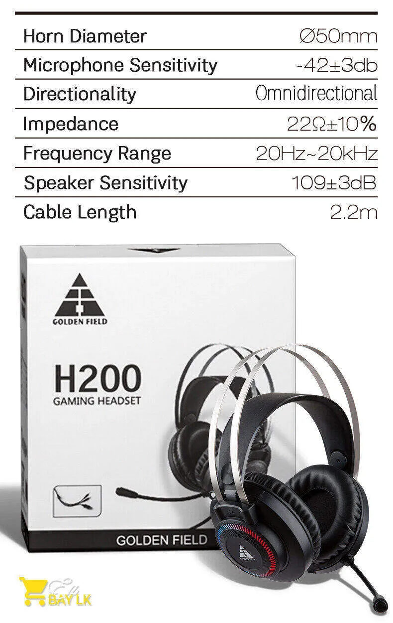 Golden Field H200/H200U RGB Light Gaming Headset | Daraz.lk