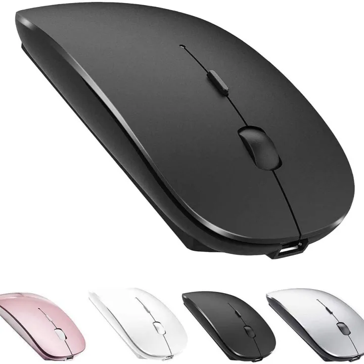 Wireless Mouse Rechargeable Bluetooth Mouse Noiseless Mause Wifi Mice ...