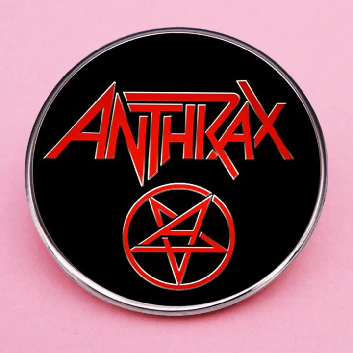 【Porvo】Anthrax Band Brooch American Rock Heavy Metal Music Pin Badge ...
