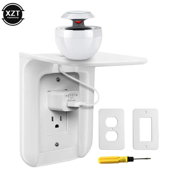 Switch Socket Shelves Easy Wall Mount Plastic Power Outlet Shelf For ...