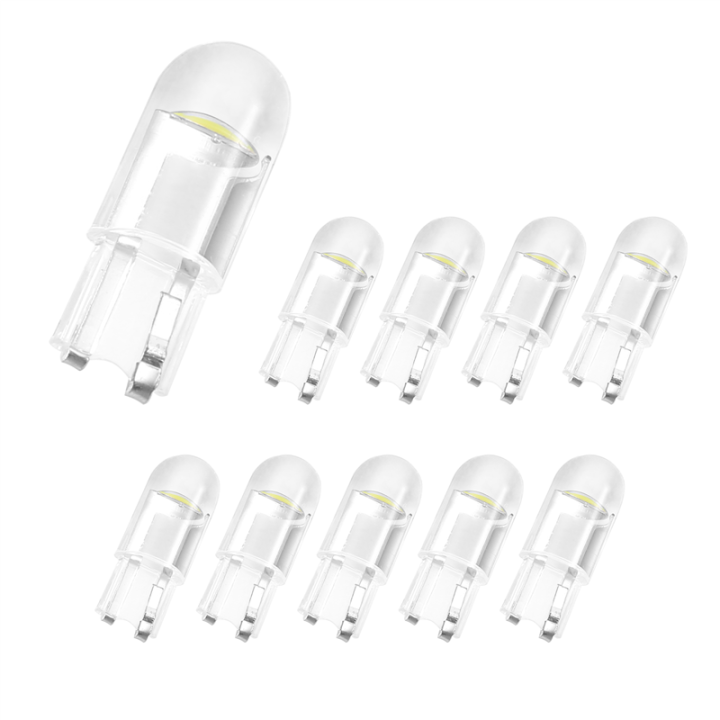 10PCS Car LED T10 W5W COB Reading Dome Lamp Marker Light Wedge Lights ...