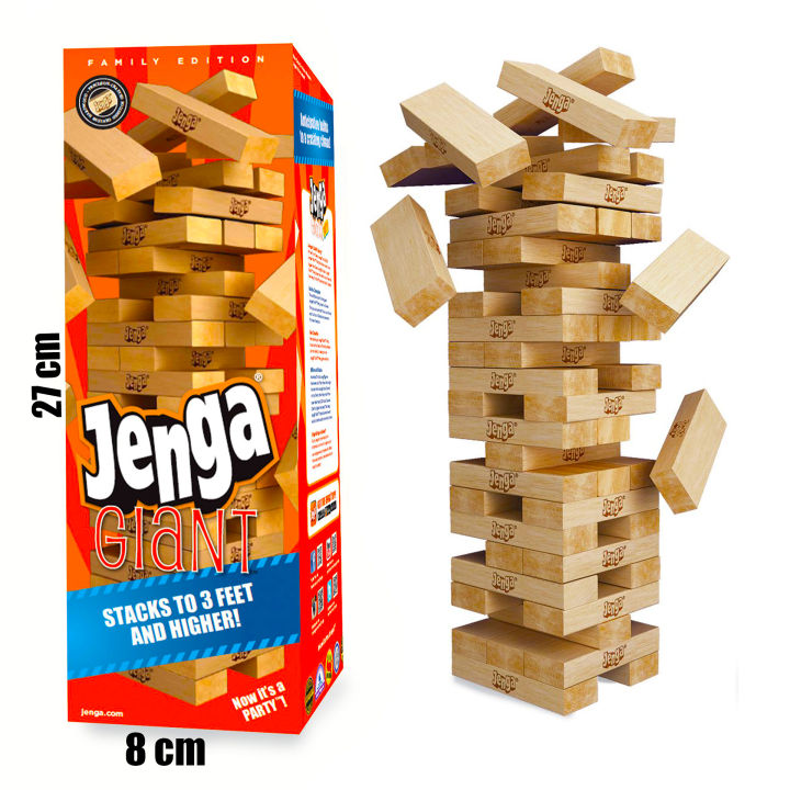 Jenga Giant Family Edition Jenga High Quality Hardwood Block Jenga Stacking Games Building ...