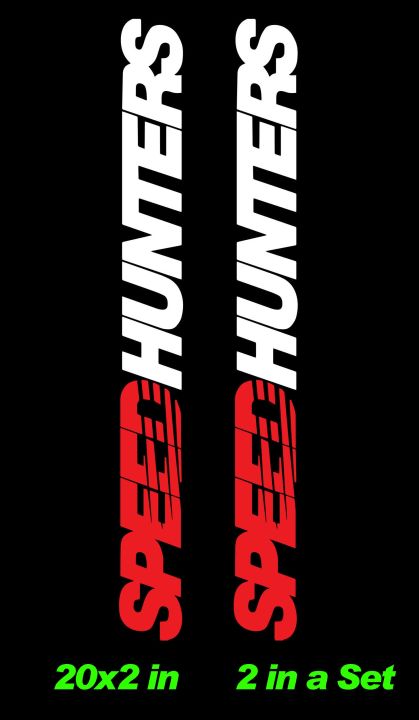 2pc 20X2 in - SPEED HUNTERS Stickers For Car Van Motor Bike Three ...