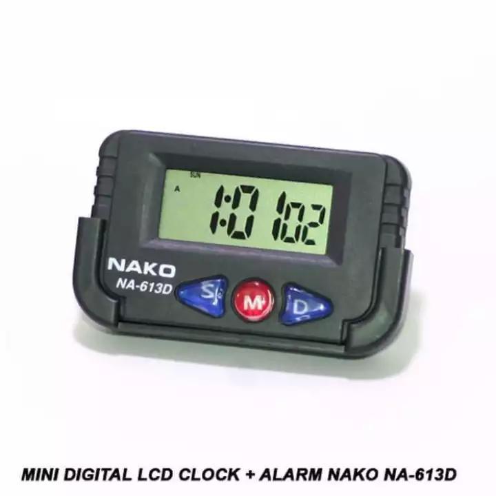Mini Digital LCD Clock + Alarm Nako NA-613D For Vehicles | Daraz.lk
