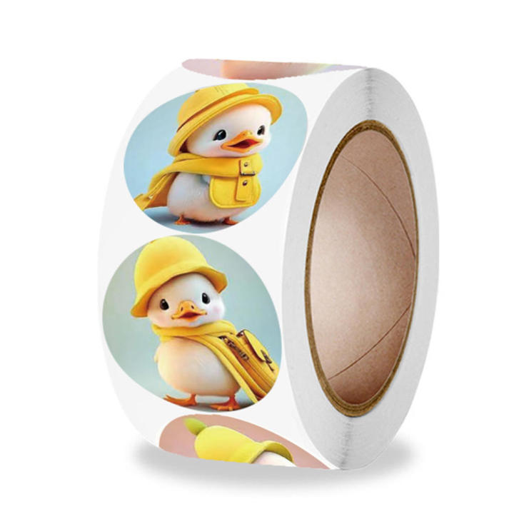 Round Duck Stickers Motivational Self Adhesive Lovely Reward Stickers ...
