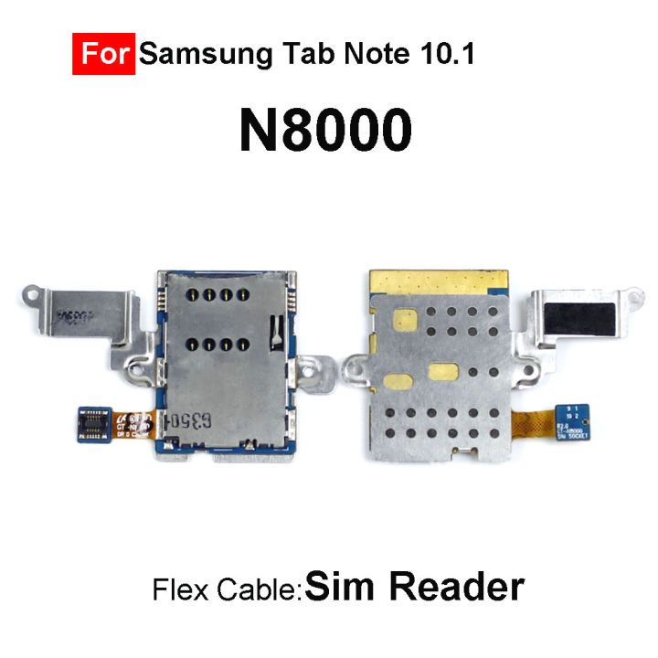 SIM Reader Holder Tray Slot Flex Cable For Samsung Galaxy Note 10.1 ...