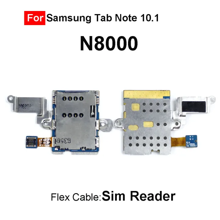 SIM Reader Holder Tray Slot Flex Cable For Samsung Galaxy Note 10.1 ...