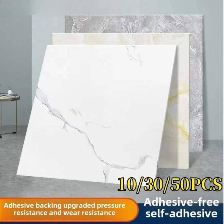 Household Waterproof PVC Sticker Floor Tile Thickened/1030/50PCS Self ...