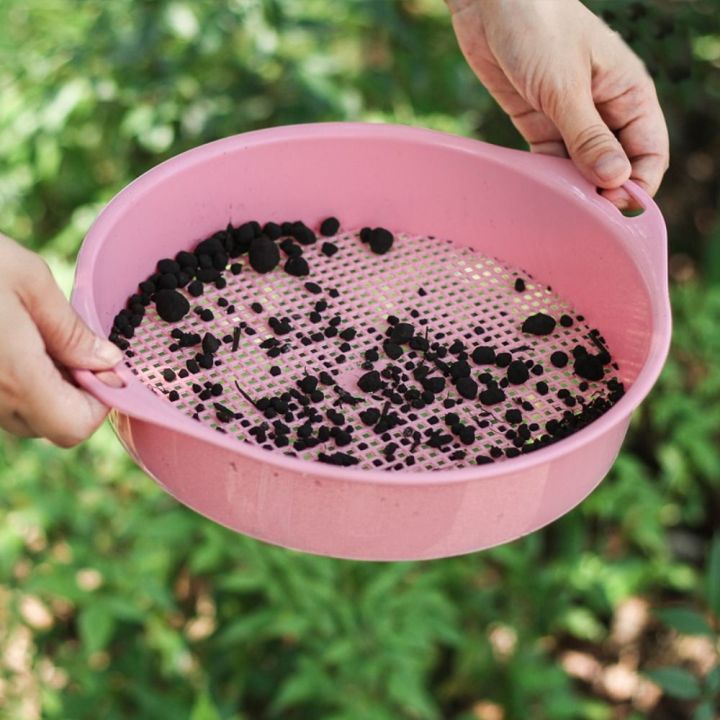 Sifting Tool Plastic Soil Sieve Sifter Multi-use Round Sand Screen ...