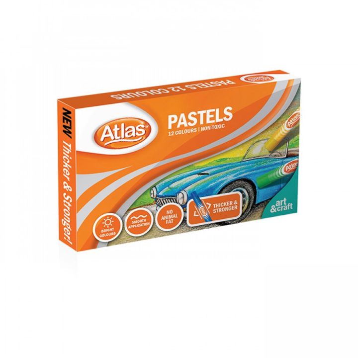 ATLAS 12 COLOUR PASTEL | Daraz.lk