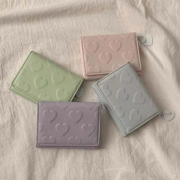 【OnyxOutlet】South ins Mini Niche Short Fold Wallet Female Student Coin ...