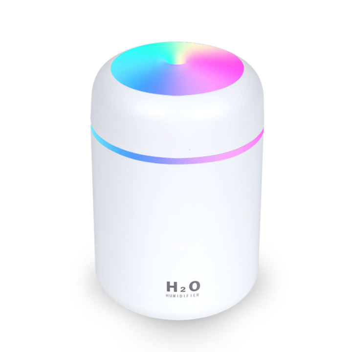 H2O Portable Rainbow Humidifier Led Ultrasonic Cool Mist USB Car Air Aroma Silent Diffuser For ...