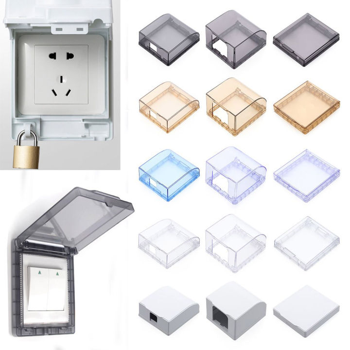 86 Type Wall Socket Waterproof Box Self-Adhesive Switch Protective ...