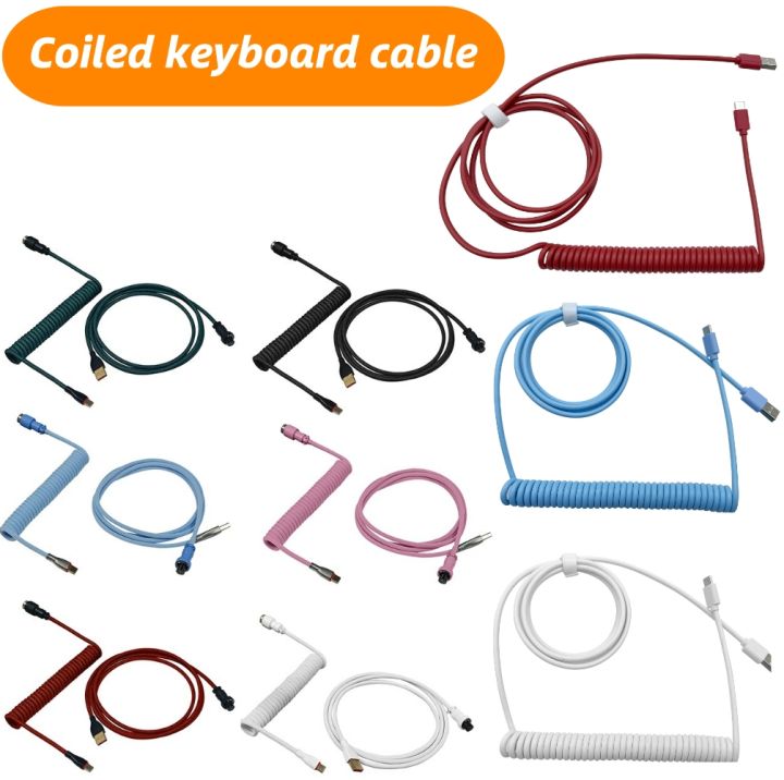 Coiled Cable Type C Mechanical Keyboard Wire Usb Keyboard Cable ...