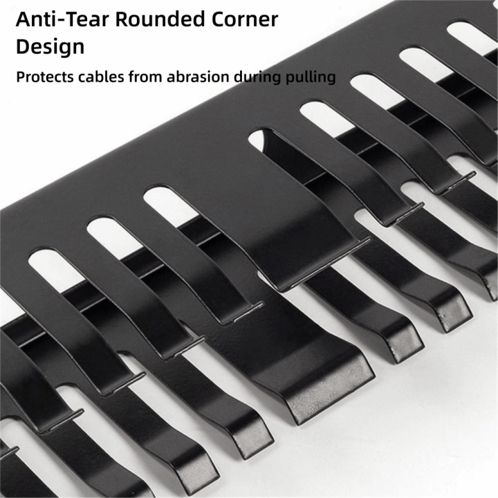 Trunking 1U Cable Management Horizontal Mount 12/24 Slot 19inch Server ...