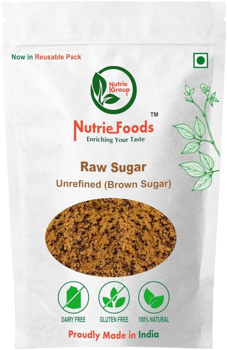 "NUTRIEFOODS" Enriching Your Taste Raw Brown Sugar | Unrefined, 100% ...
