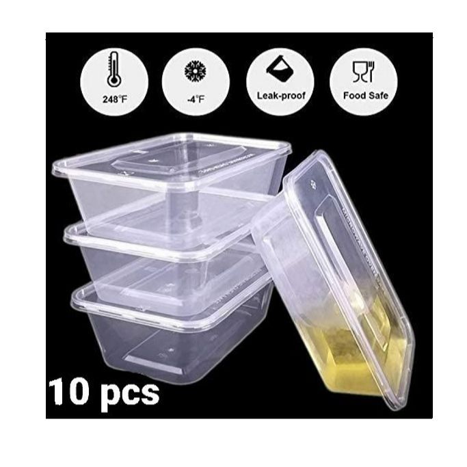 Plastic Food Container Microwave Safe (750ml) 10 Boxes | Daraz.lk