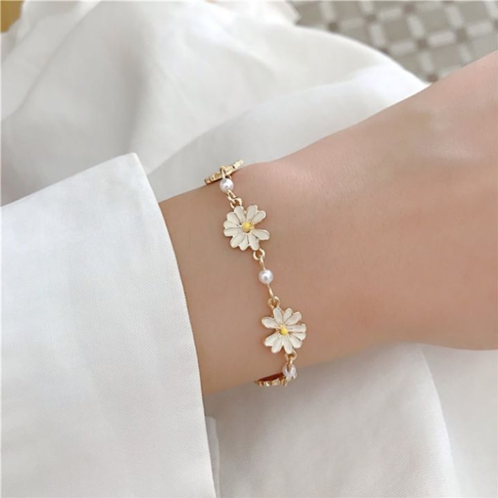 Korea Sweet Simple Flower Daisy Bracelet Adjustable Ins Girl New 2023 ...