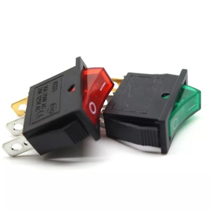 KCD3 ON/OFF Neon Rocker Switch 3 Pin SPST Neon Light On/Off Rocker ... KCD3 ON/OFF Neon Rocker Switch 3 Pin SPST Neon Light On/Off Rocker ...
