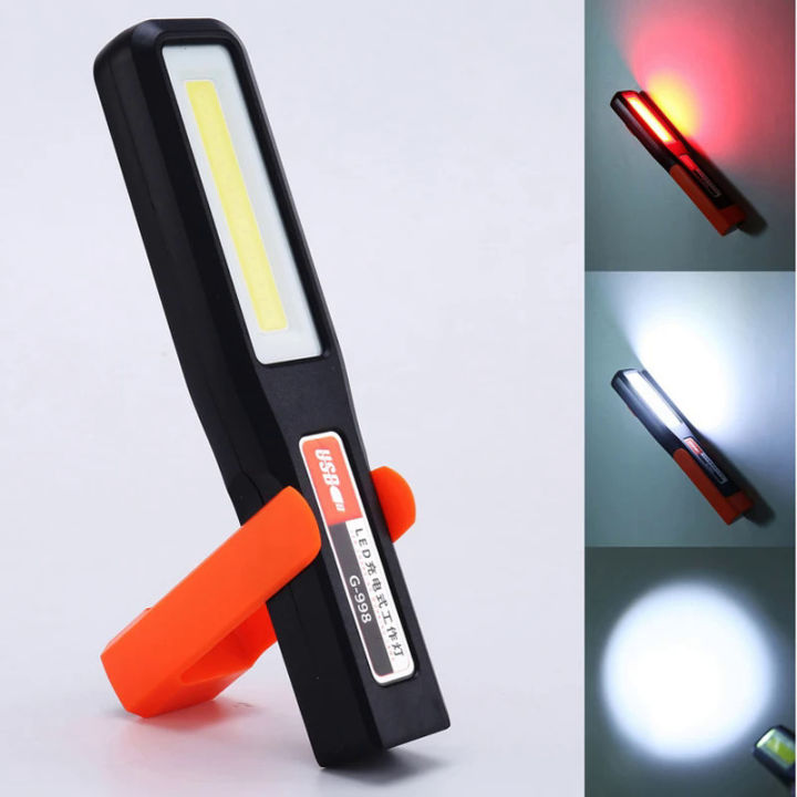 Powerful COB LED Work Light Car Garage Mechanic Lamp USB Rechargeable ...
