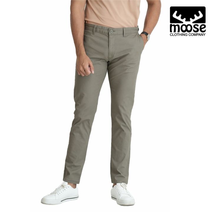 Moose Men’s Slim Fit Chino Pant - Cinder Brown | Daraz.lk