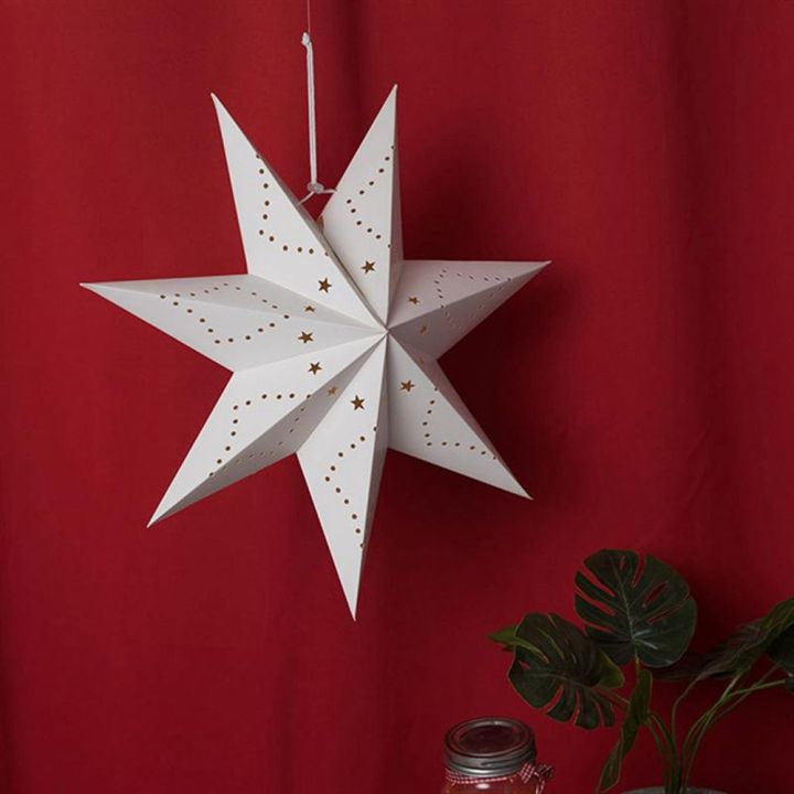 Hollow Out Star Party Light Hanging Window Grille Garden Christmas ...