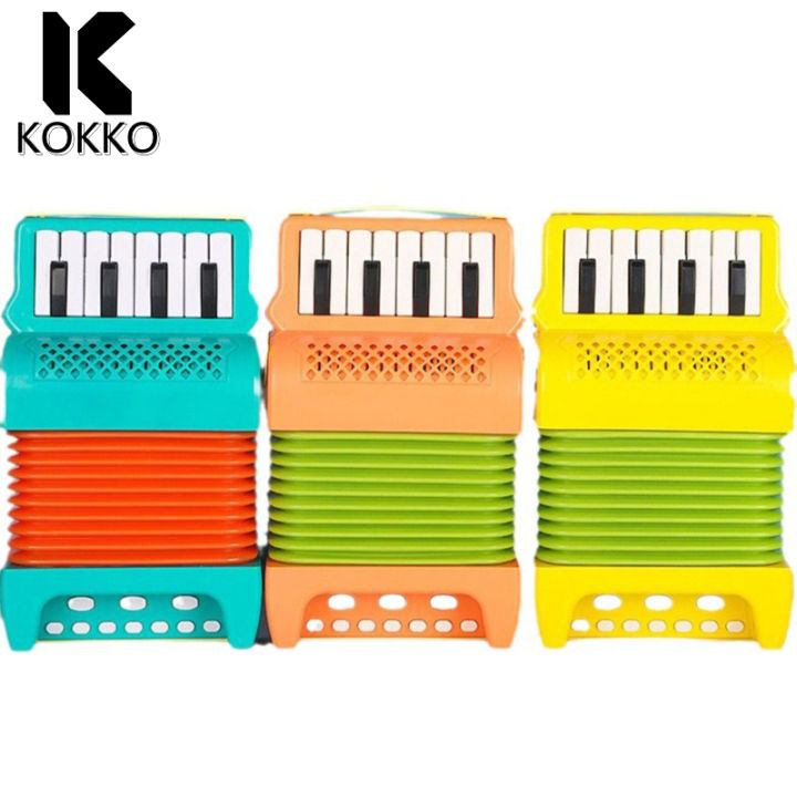 KOKKO Kids Accordion Toy Instrument 10 Keys 8 Bass Accordions Musical ...