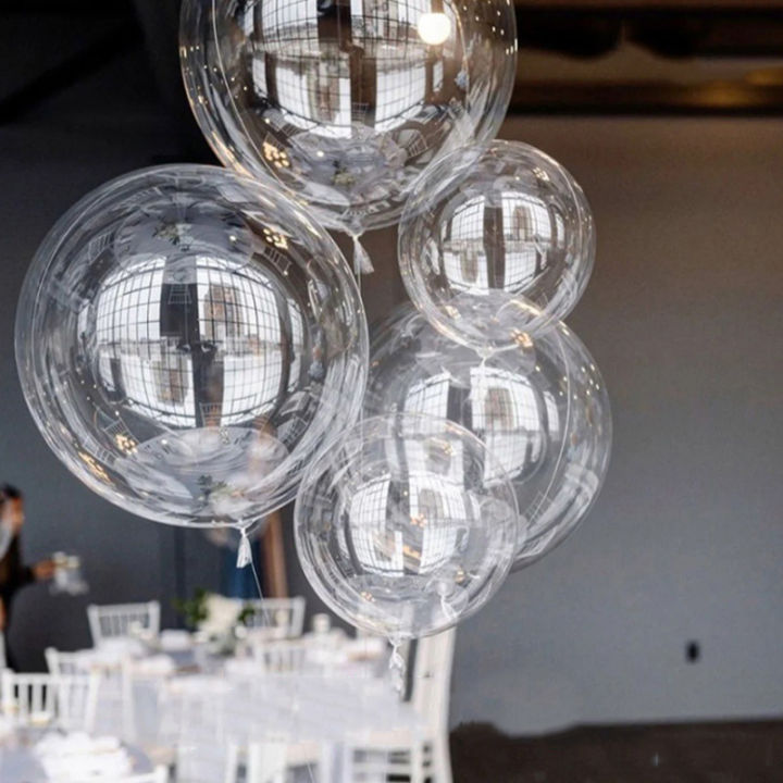 NEW 10pcs 12/18/24/36inch Transparent Bobo Bubble Balloon Clear ...