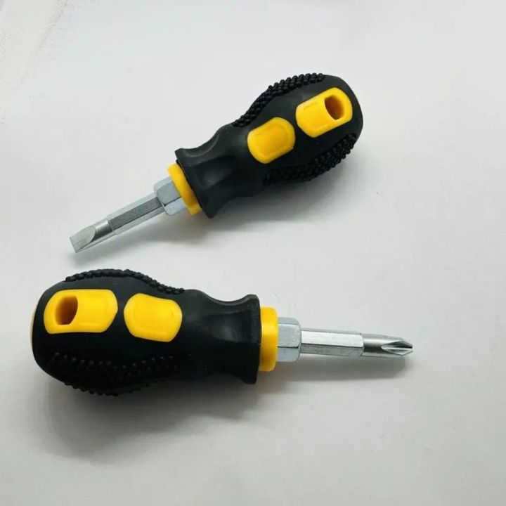 Magnetic Short Handle Double-Headed Radish Head Screwdriver Compact ...