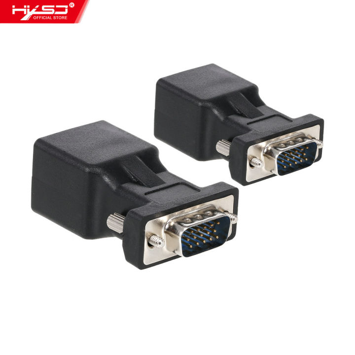HXSJ 2Pcs Vga To Rj45 Adapter Vga Male To Rj45 Adapter Ethernet Port ...
