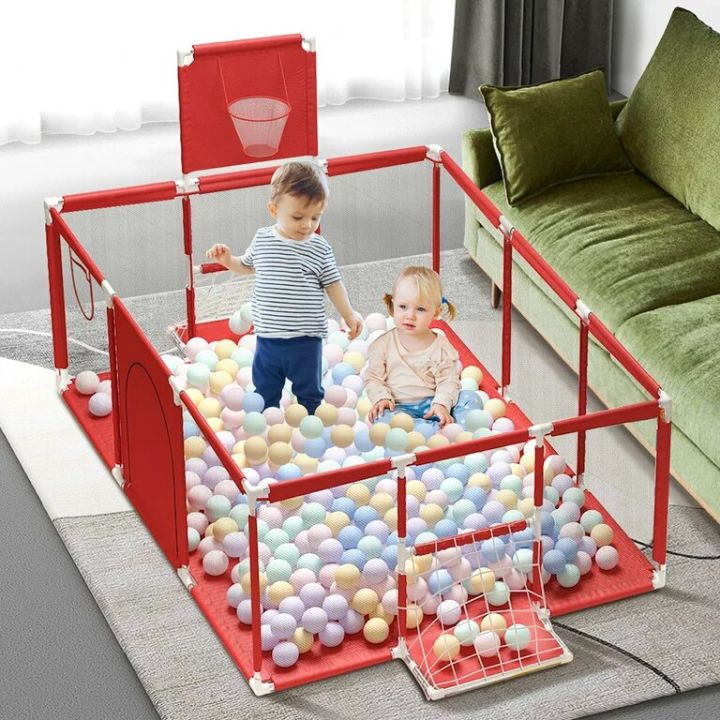 Baby Playpen with Basket Frame Design - Baby Toddler Safety Play Area ...
