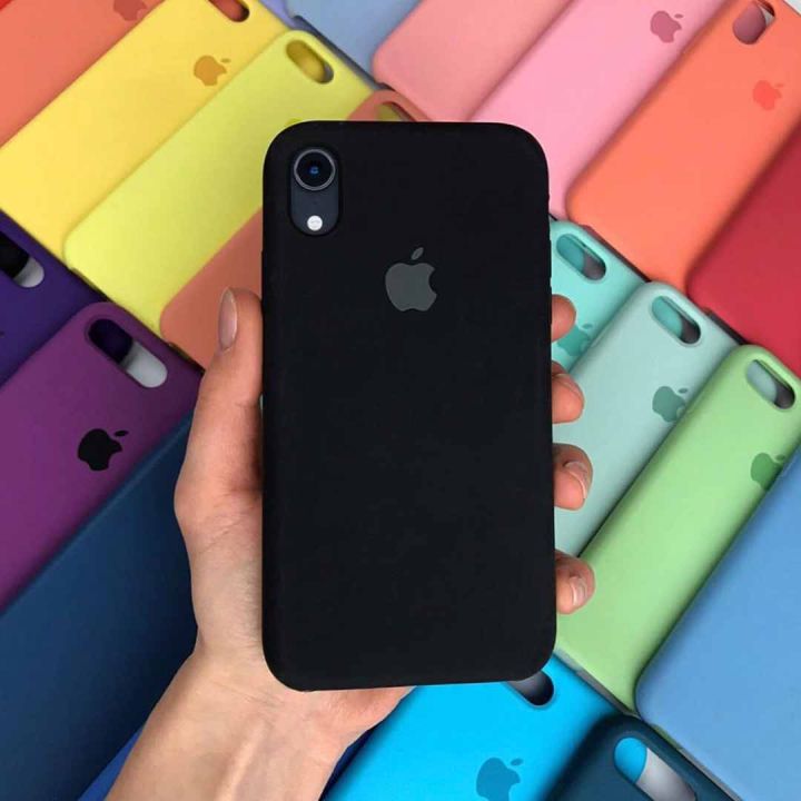 XR New Liquid Silicone Luxury Comfortable Grip apple Logo embedded ...
