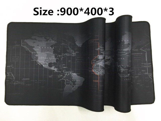 Anti-Slip Desk Mousepad Pad Locking Mat Map World Big Edge Gamer ...