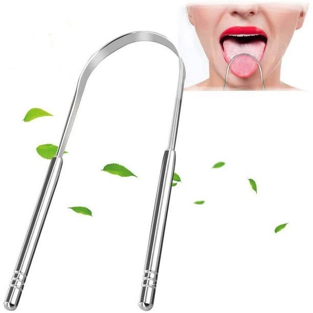 Tongue Scraper for Adults 100% Stainless Steel, Reduce Bad Breath ...