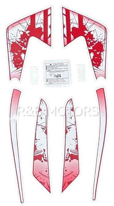 Hero Hunk Bs4 Red Bike White Sticker Complete Kit | Daraz.lk