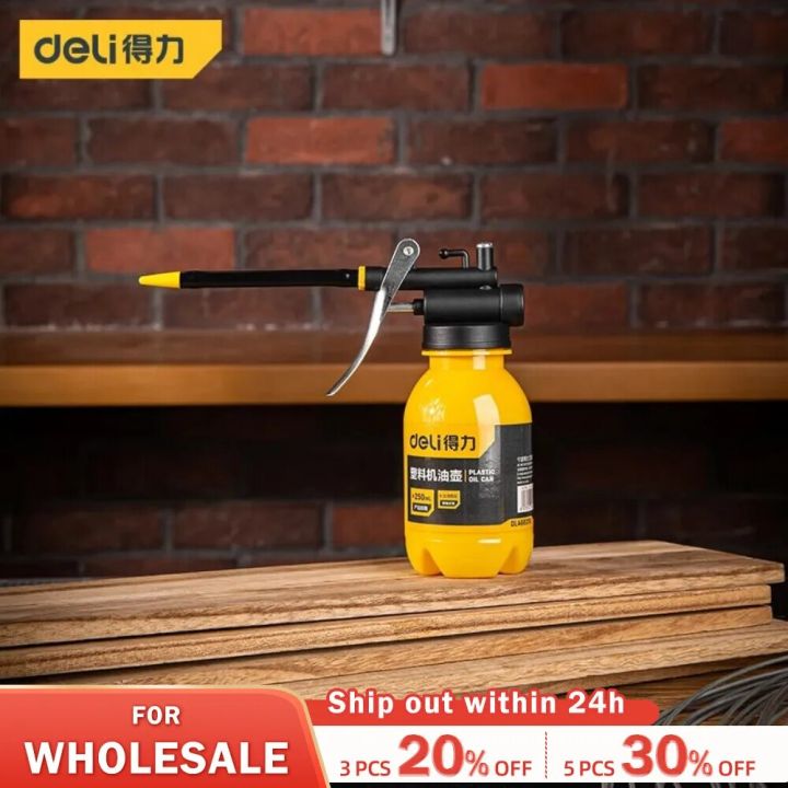 【NEW】 Deli Oil Can Oiler PVC Hose Lubrication Metal Plastic Machine ...