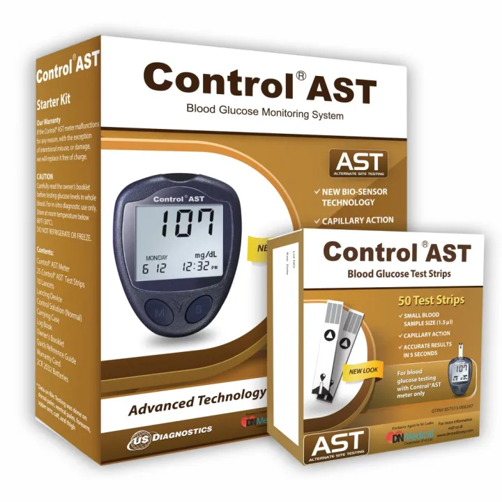 Control AST Glucometer Blood Glucose Monitoring System With Strips ...