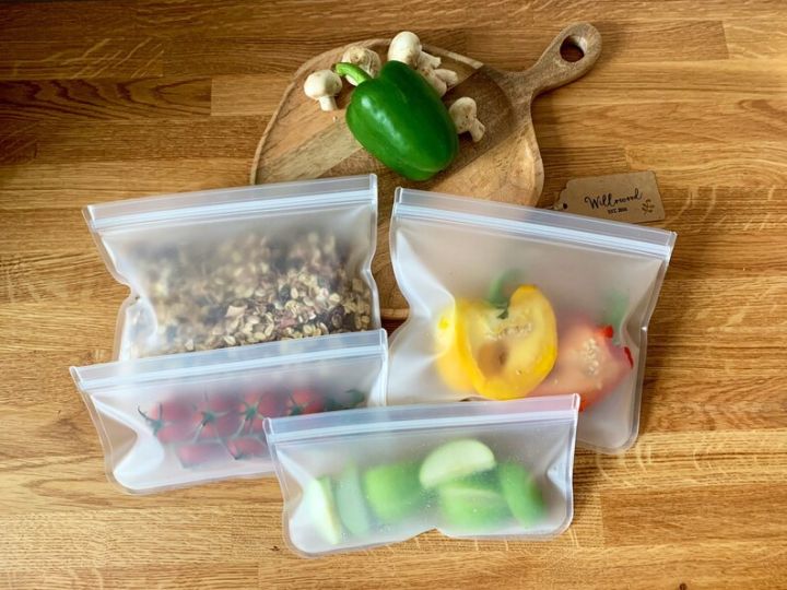 Reusable Washable Food Storage Bags - Eco Friendly Leakproof Kitchen ...