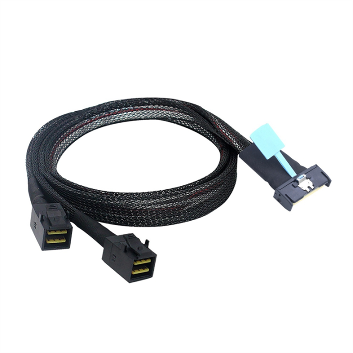 (GGBR)-MCIO 8i to 2 X SFF 8643 Cable PCIE Gen5 MCIO 8X to HD SFF 8643 ...