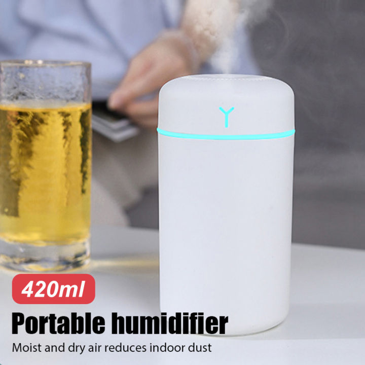 NEW Mini Air Humidifier USB Aroma Essential Oil Diffuser For Home Car 420ML Ultrasonic Mist ...