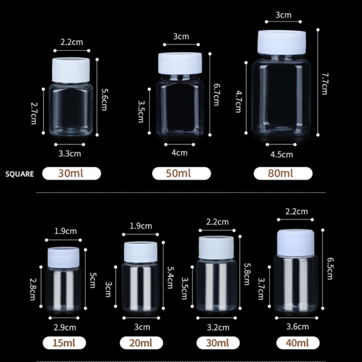 15ml/20ml/30ml/100ml Vial Container Reagent Bottles Seal Solid Medicine ...