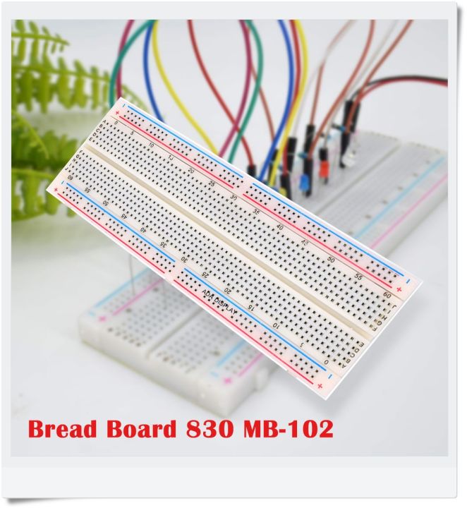 MB-102/MB102 BREADBOARD SOLDERLESS BREADBOARD / PROJECT BOARD 830 TIE POINTS ARDUINO RASPBERRY ...