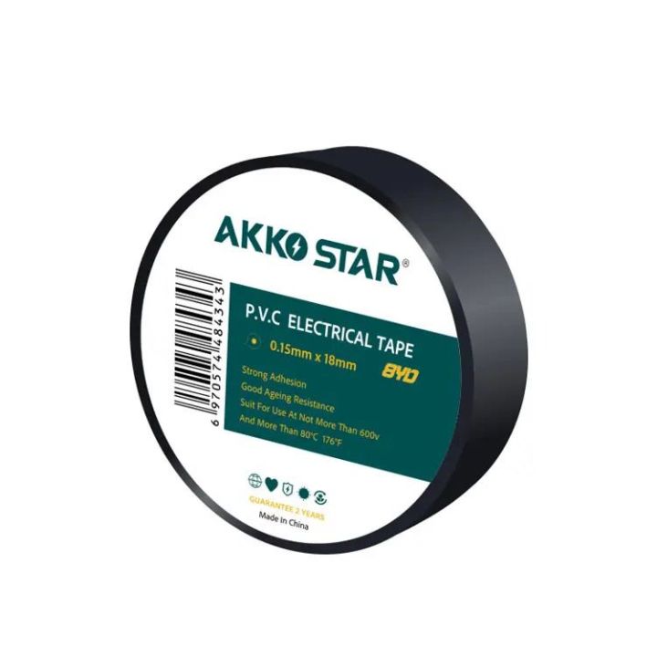 PVC Tape Akko star 9.1m black 18mm electric electric tape roll ...