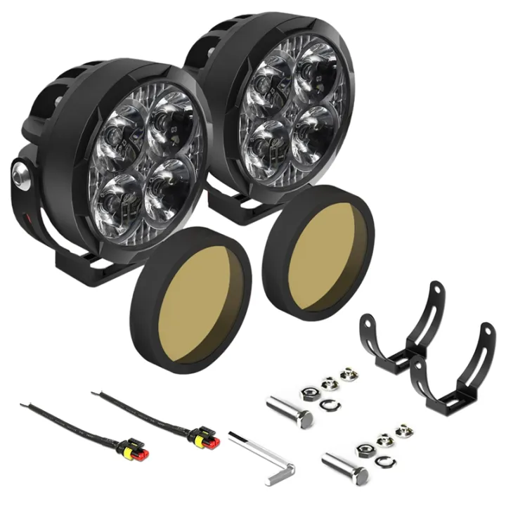 3 Inch 90W LED Pods Cube with Amber Covers, Fog Light Pods LED Light ...